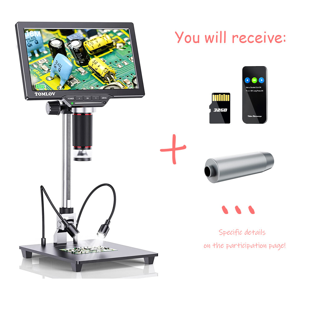 [🌷Local delivery🌷]TOMLOV DM201 Pro 7-inch digital microscope high ...