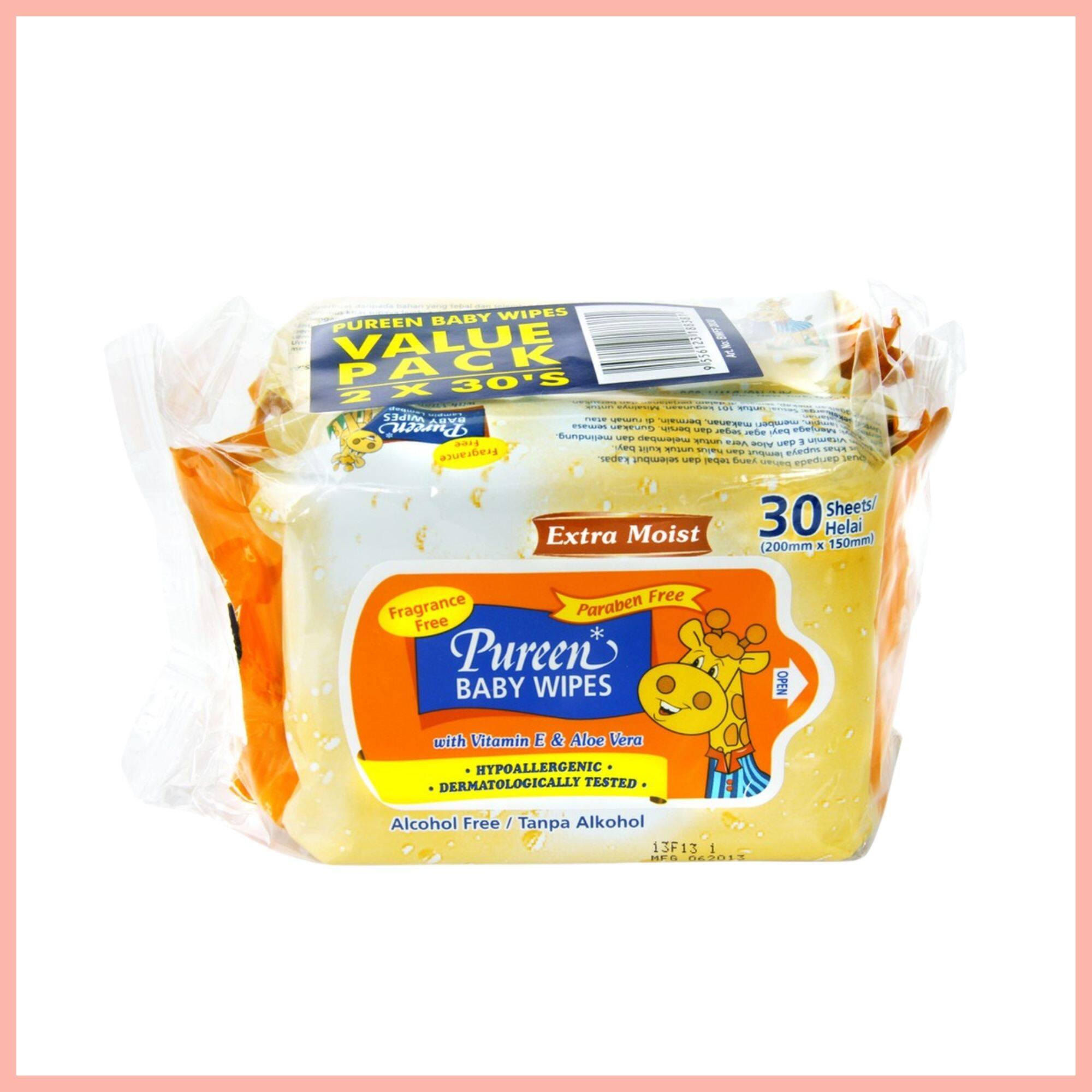 Pureen Baby Wipes / Wet Tissue Twin Pack 30's x 2 | Lazada