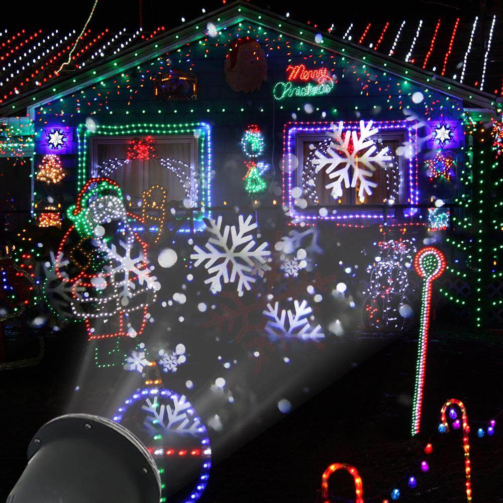 【Fairy Light】Christmas Snowflake Laser Light Snowfall Projector IP65 ...