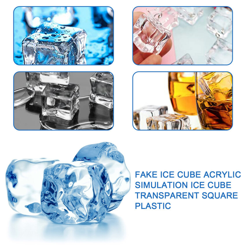 50 pieces of 20mm transparent fake ice cube acrylic decoration ice cube ...