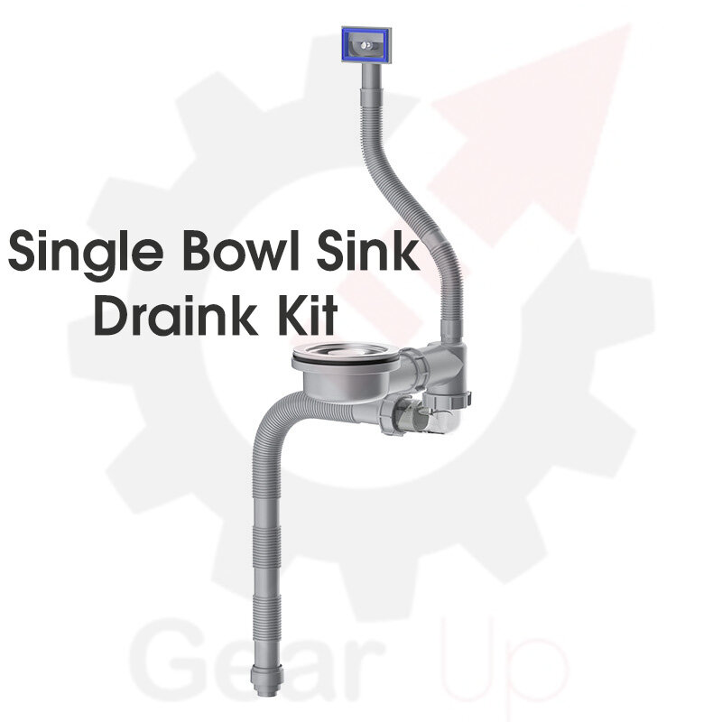 [Space Saver / Low Profile] Sink Drain Waste Pipe Kit with Transparent ...