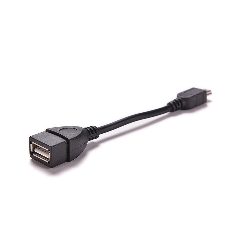 สีดำ5pin มินิ USB ตัวผู้เป็น USB 2.0ประเภท A หญิง OTG โฮสต์สายเคเบิลอะ ...