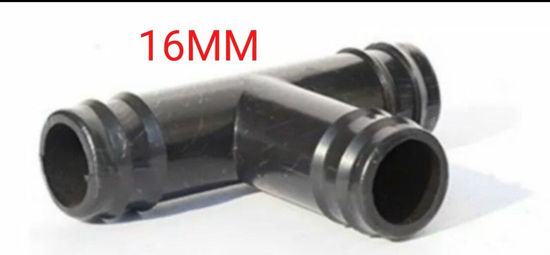 10pcs 16mm PE Pipe Connectors Gardening Water System Joints Tee Elbow ...