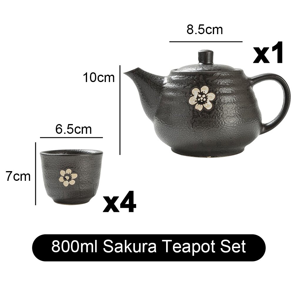 [1 TEAPOT & 4 TEA CUPS] ATAS VINTAGE Style Tea Pot Set Chinese Cup ...