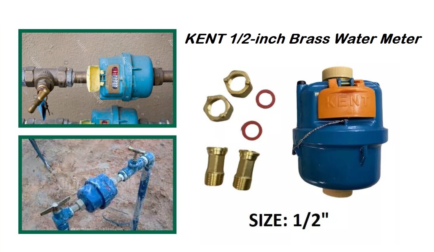 George Kent PSM-DN15 (1/2-inch) Brass Cold Water Meter | Lazada