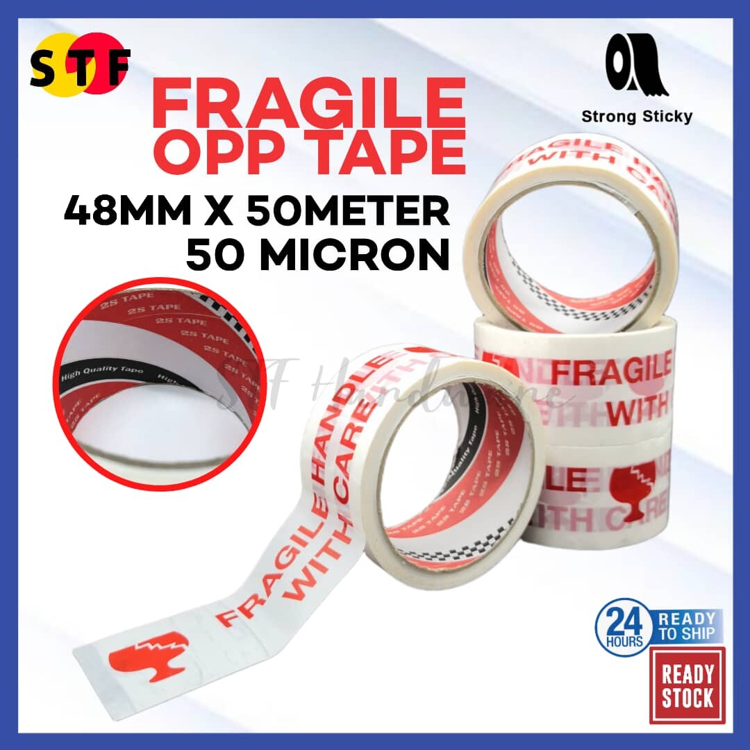 2S Fragile Tape 50mic X 48mm X 50m Fragile Sticker Tape Packaging Box ...
