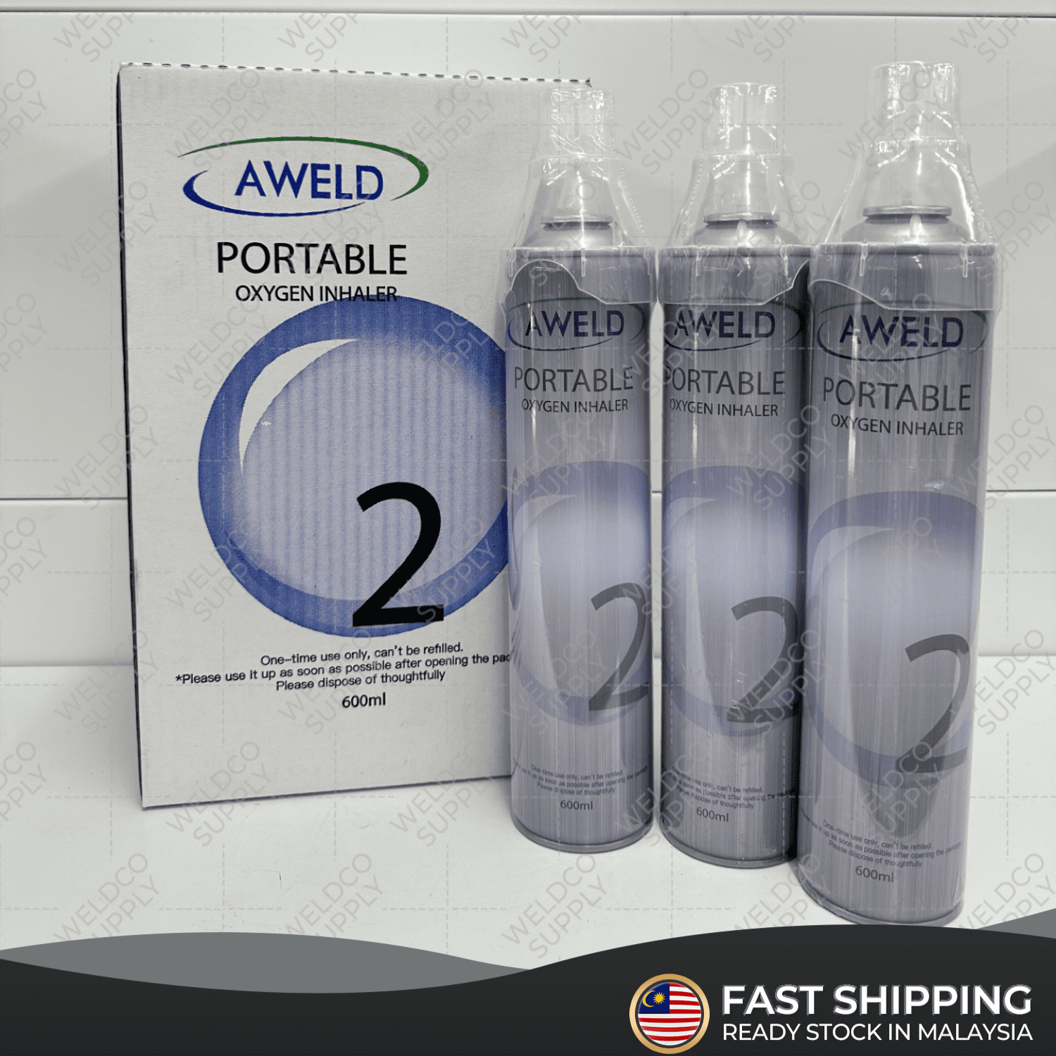 AWELD Portable Oxygen Inhaler per bottle (600ml) | Lazada