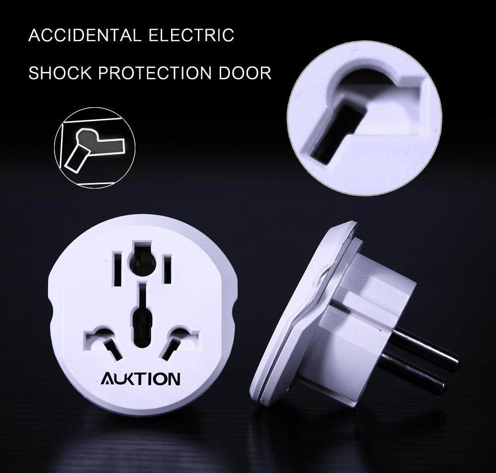 AUKTION 5Pcs/Lot 16A Universal EU(Europe) Converter Adapter 250V AC Travel Charger Wall Power ...