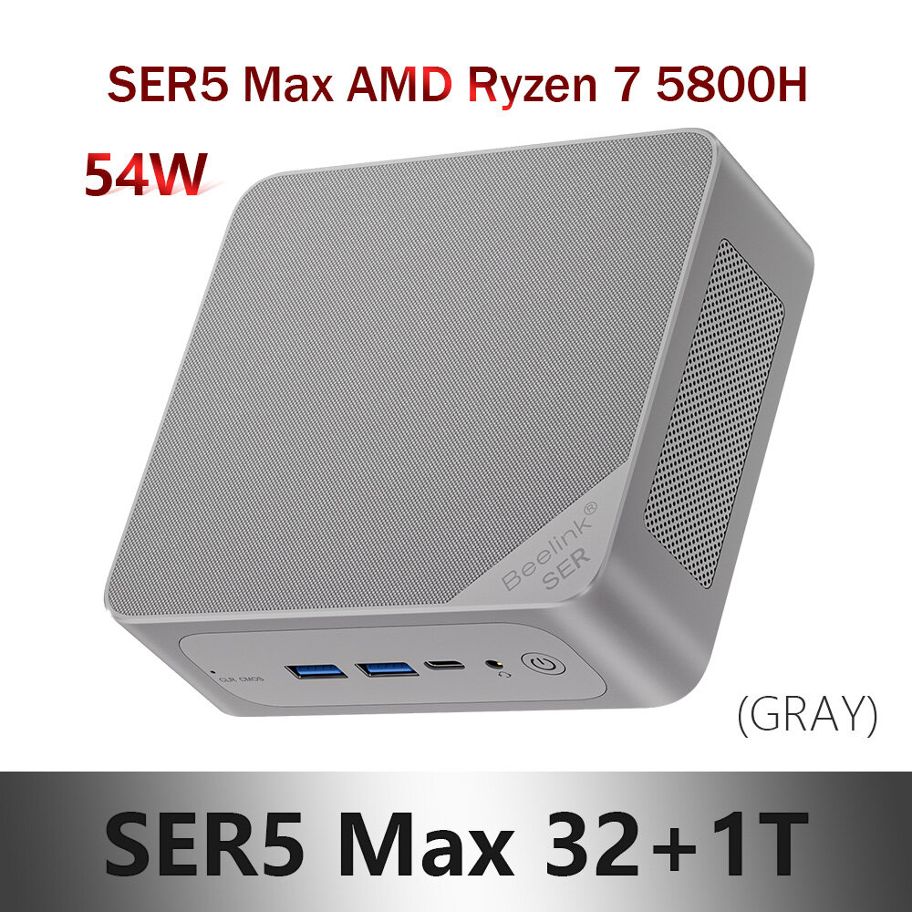 Beelink SER5 Max Ryzen 7 5800H TDP 54W Mini PC Win 11 Pro AMD DDR4 RAM M.2 SSD 5560U WiFi6 BT5.2 ...