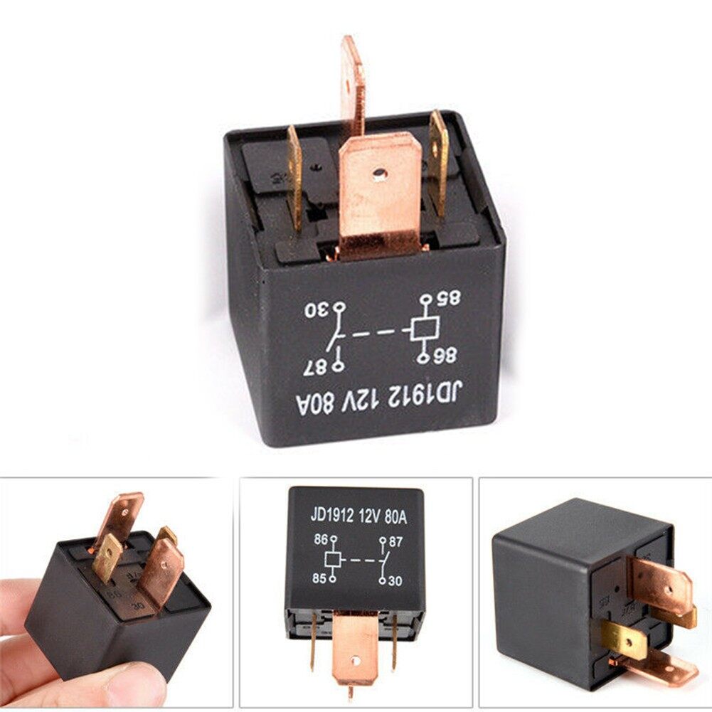24V 12V 80A JD1912 Relay 4Pin Automotive Car Heavy Duty Water Resistant ...