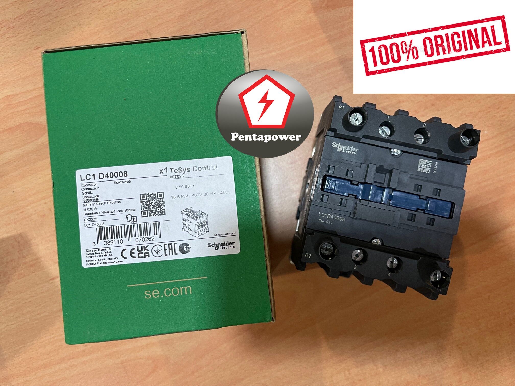SCHNEIDER LC1D40008 TeSys D contactor - 4 Pole (2 NO + 2 NC) - AC-1
