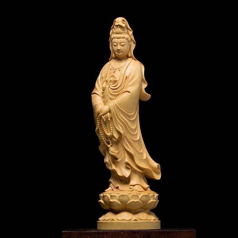 Mercy Goddess Guanyin Buddha Statue 10/16/21/30CM Chinese Home Decor ...