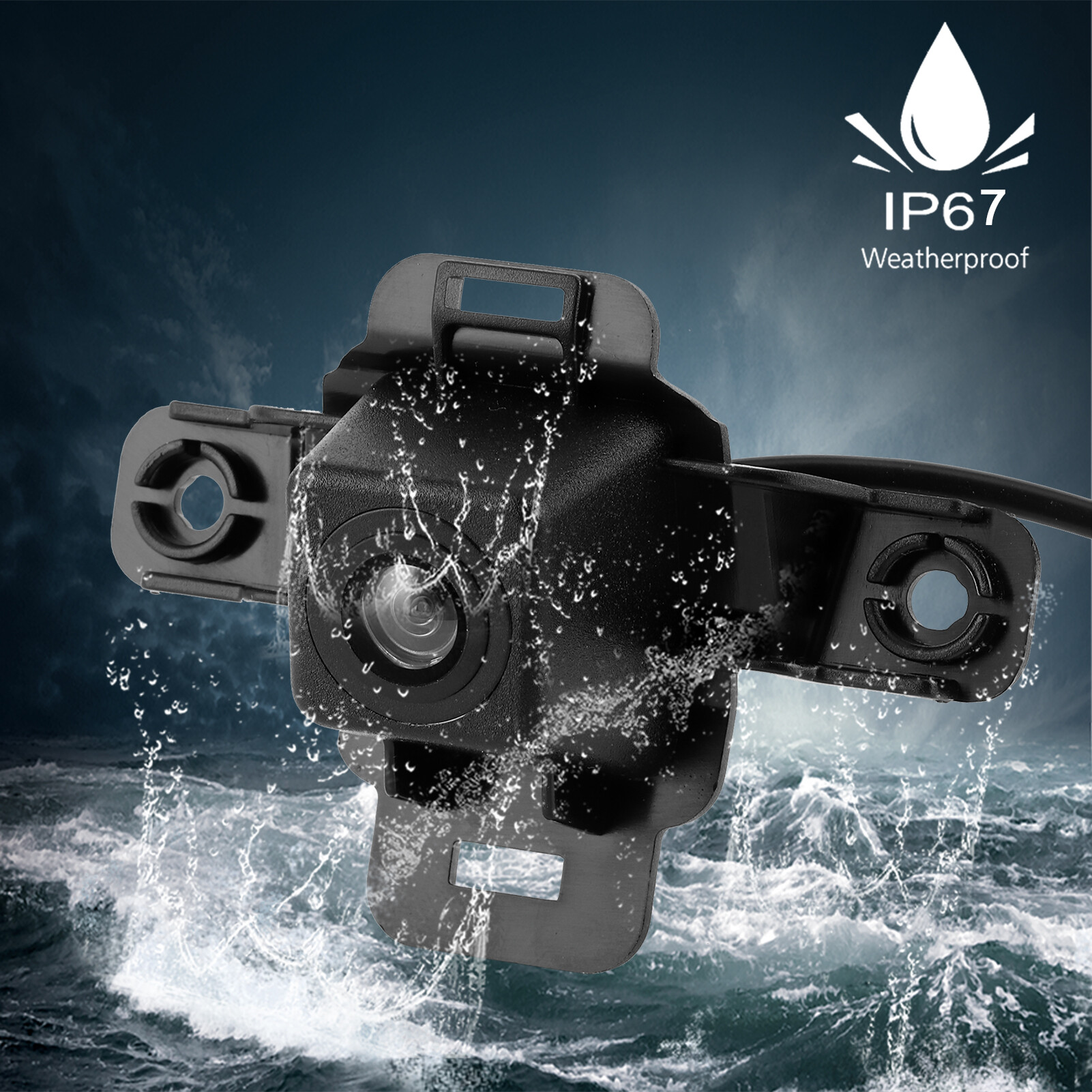 CCD Front Grill Camera 180 ° การมองเห็นได้ในเวลากลางคืนกันน้ำมุมกว้าง ...