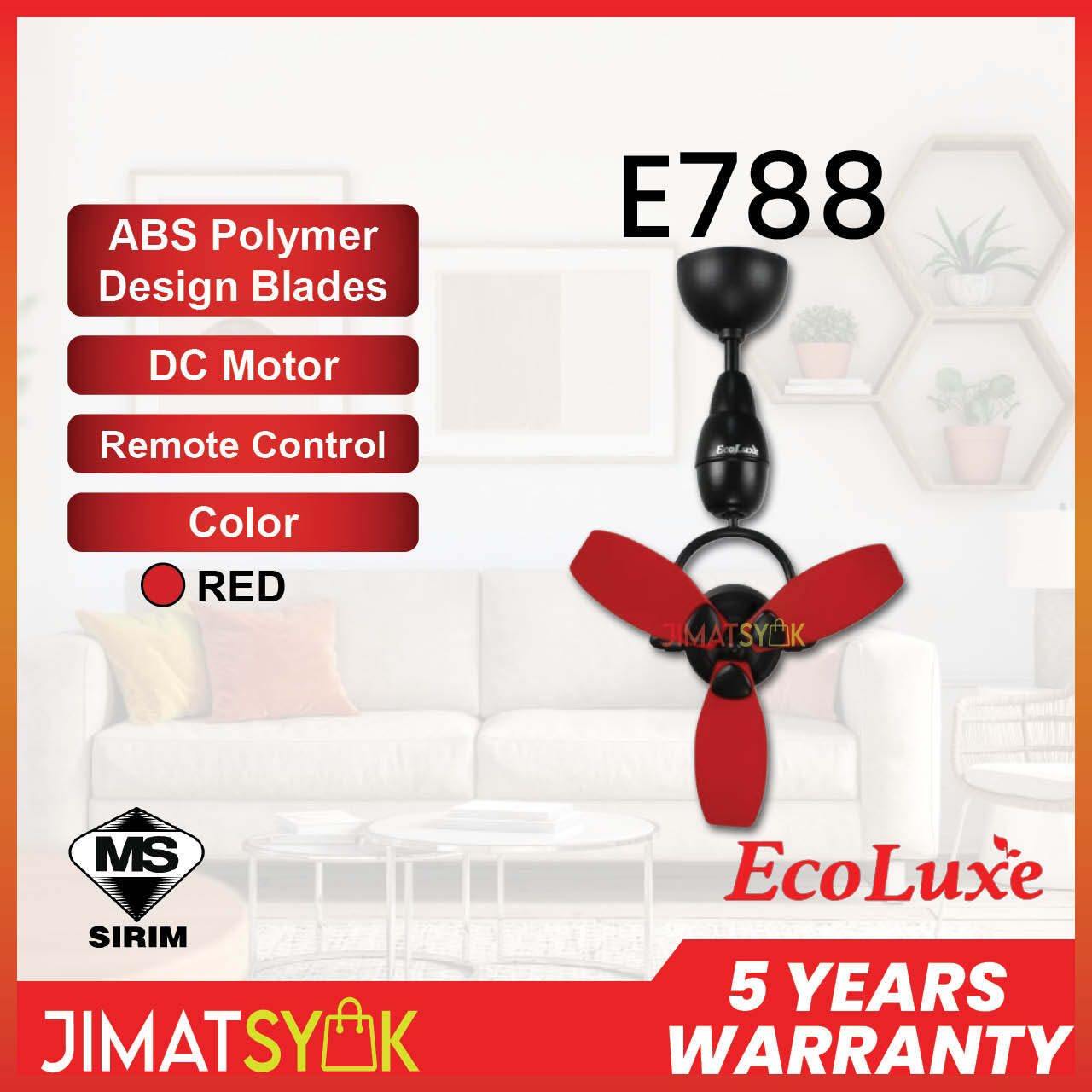 DEKA MS16DC ECOLUXE E388 Fan 16'' E588 18'' FANZO THUNDER 20" Wall ...