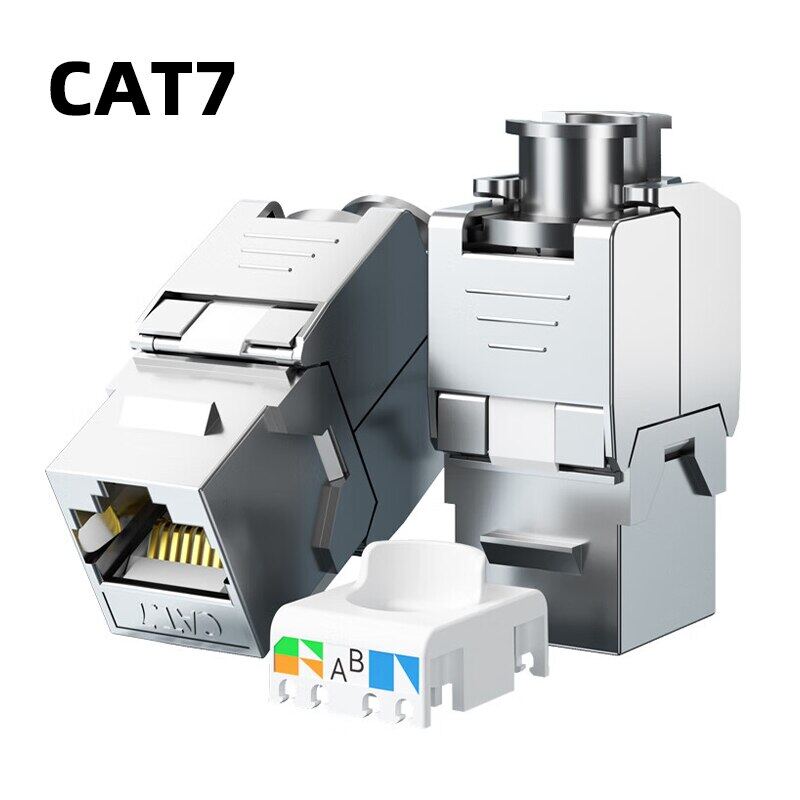 ZoeRax RJ45 Cat8 Cat7 Cat6A Shielded Keystone Jacks, RJ45 STP Tool-Less Type Zinc Alloy Module ...