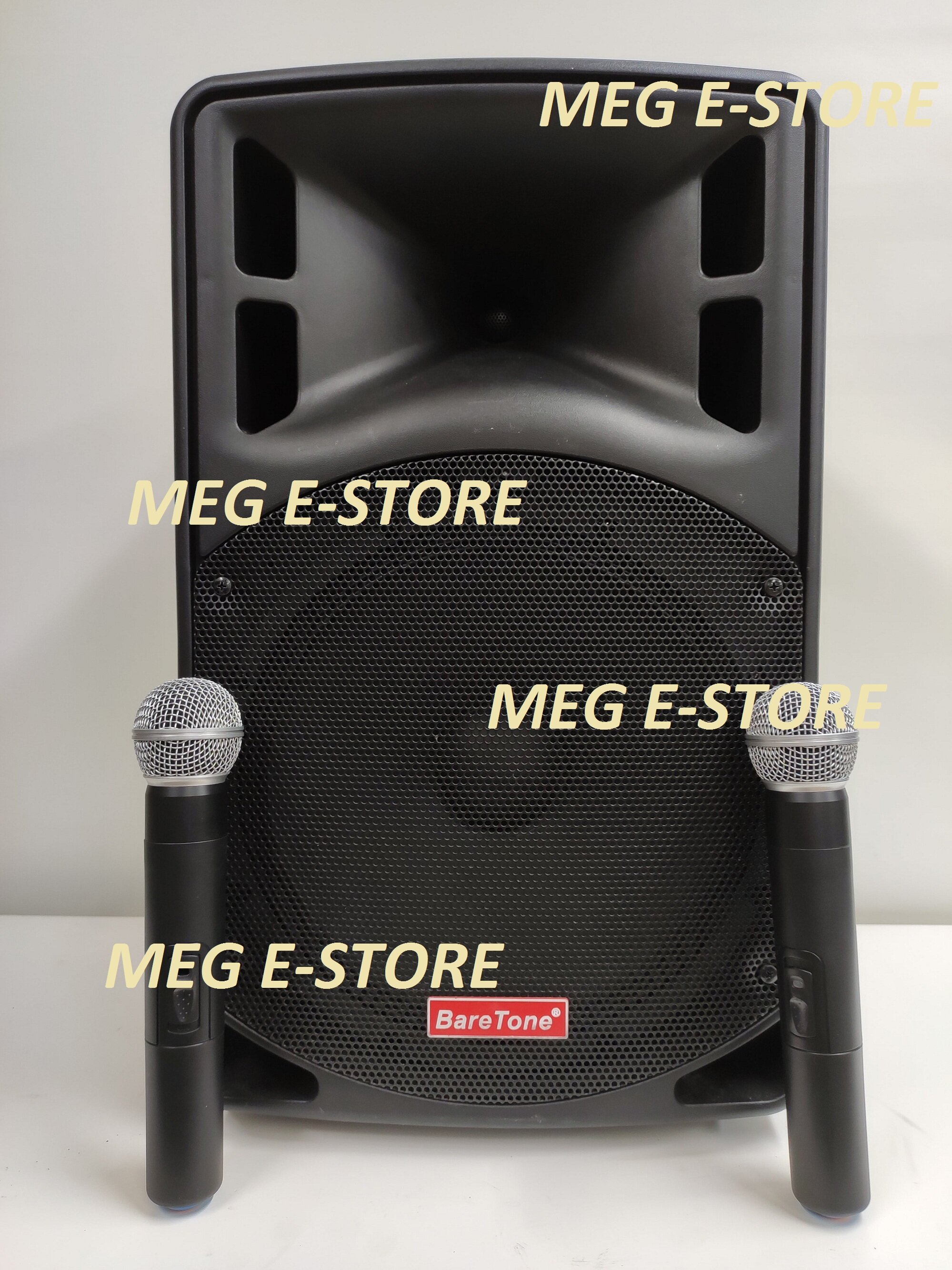 Portable Trolley Speaker 12"inch with 2pc hand held wireless microphone ...