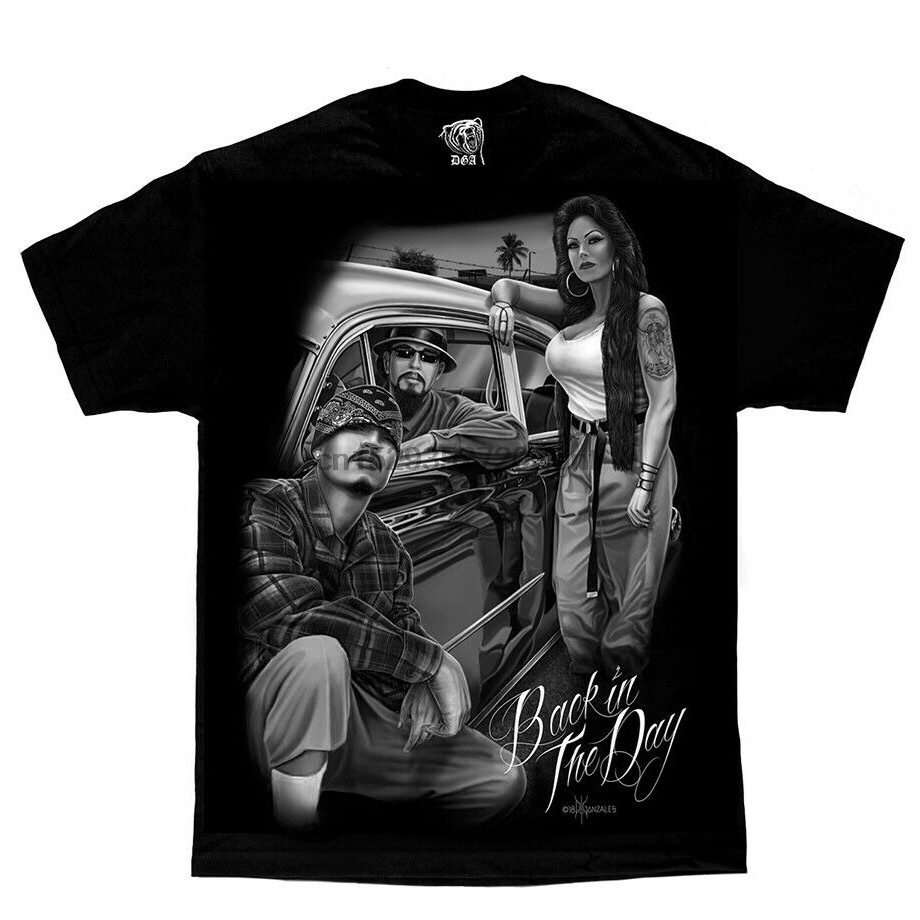 HOMIES T-SHIRT DGA BACK IN THE DAY OLD SCHOOL T-SHIRT LOWRIDER TEEN ...