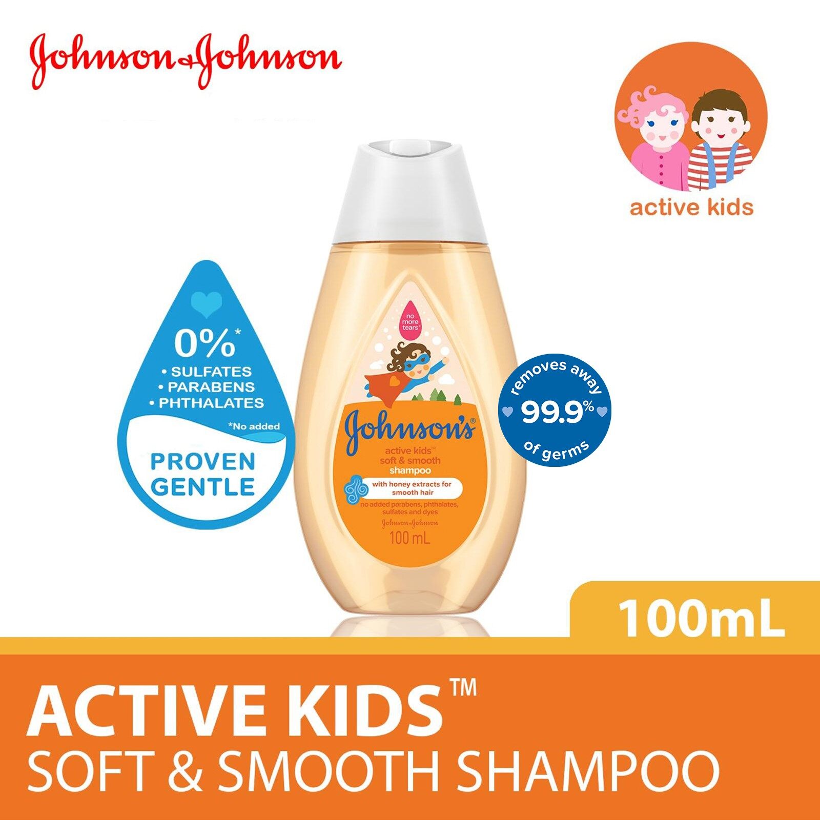 Johnson's Baby Active Kids Soft & Smooth Shampoo 100ml | Lazada