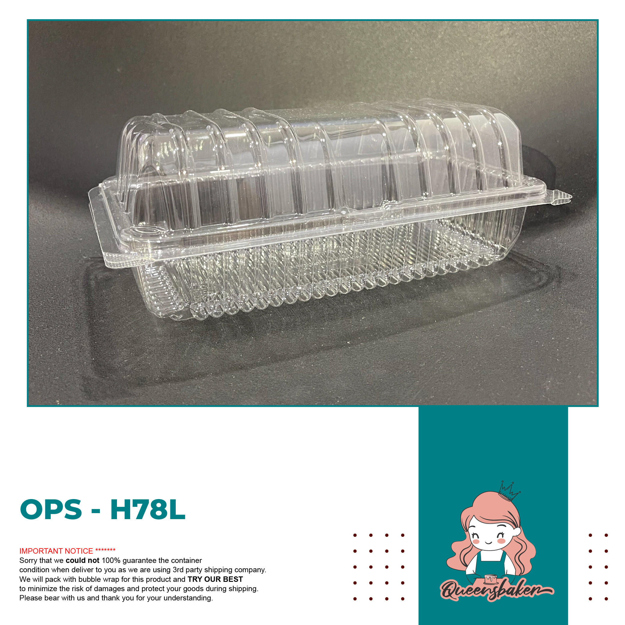 [OPS-H78L] Swiss Roll Plastic Cake Tray Food Packaging (10PCS) | Lazada