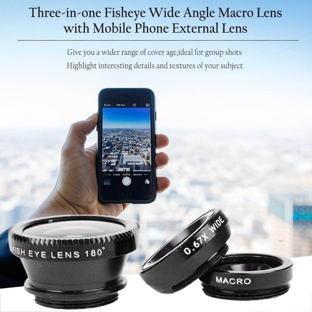 Fish Eye เลนส์มุมกว้าง Macro Fisheye กล้องเลนส์พร้อมคลิปสำหรับเลนส์ ...