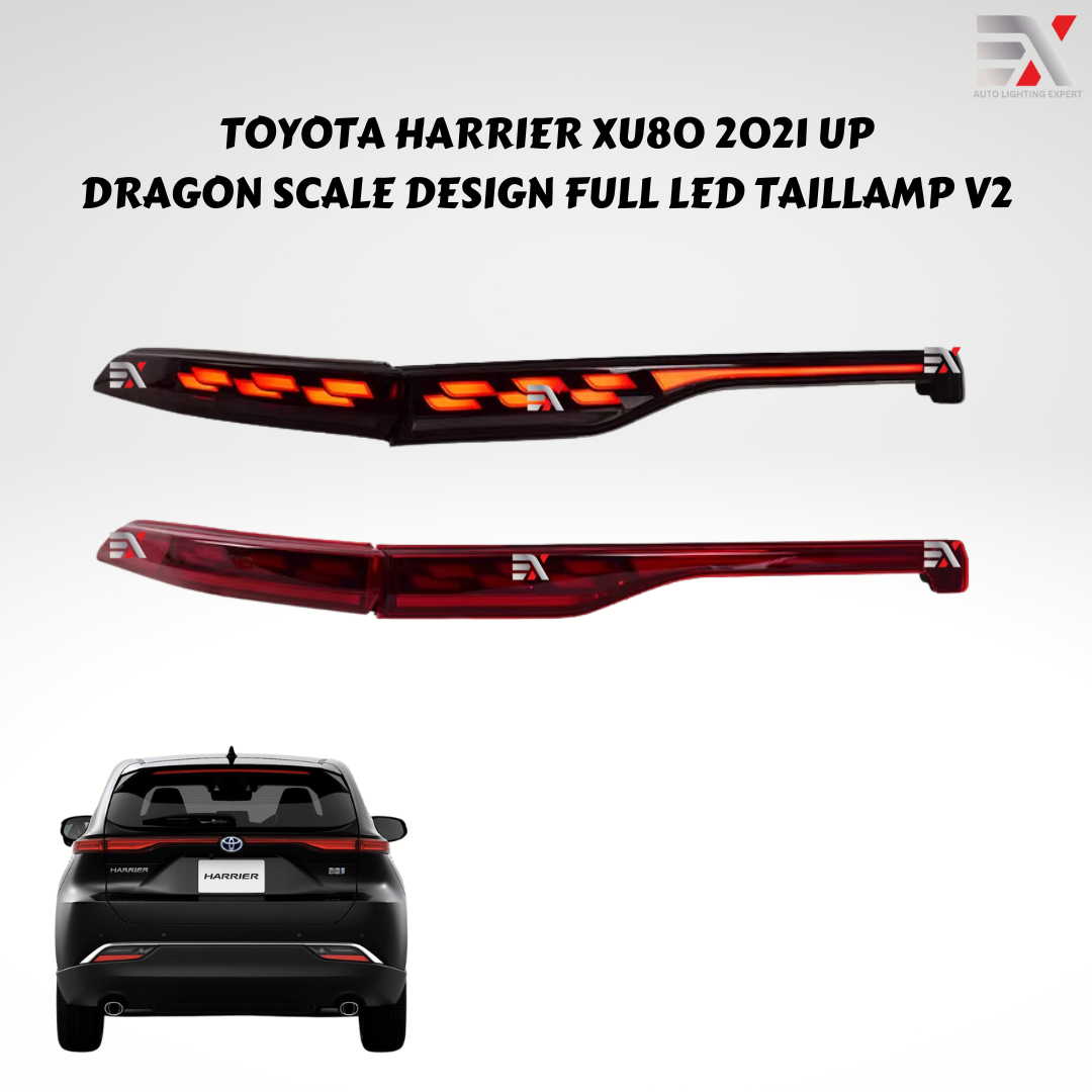 TOYOTA HARRIER XU80 2021 UP LED TAIL LAMP - DRAGON SCALE DESIGN V2 | Lazada