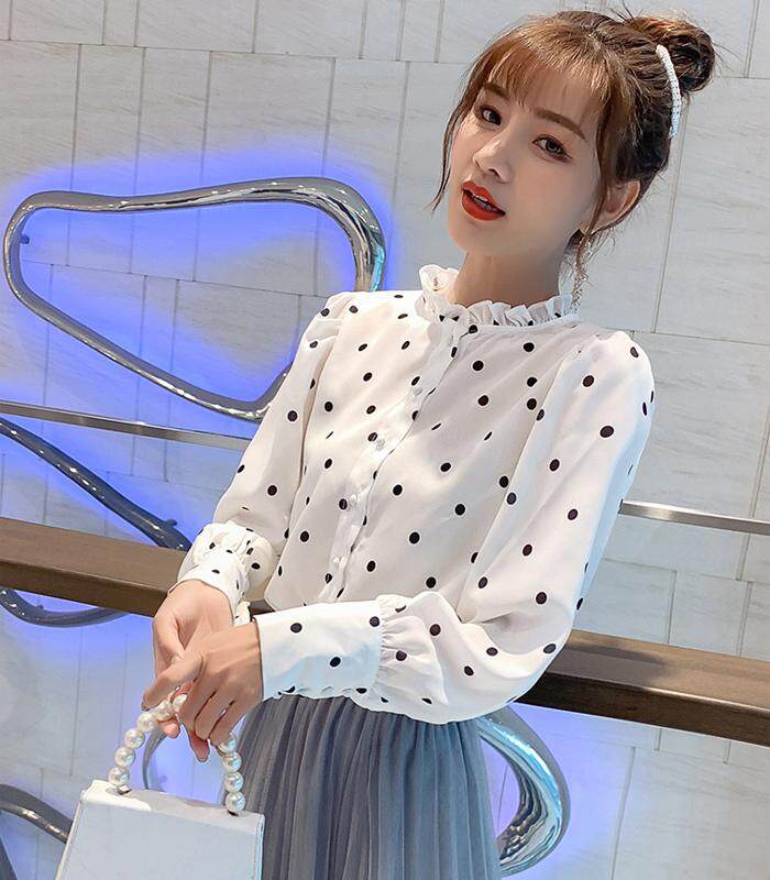 Moon Sunday Womens Y2020 Polka Dot Long Sleeve Casual Fashion Summer