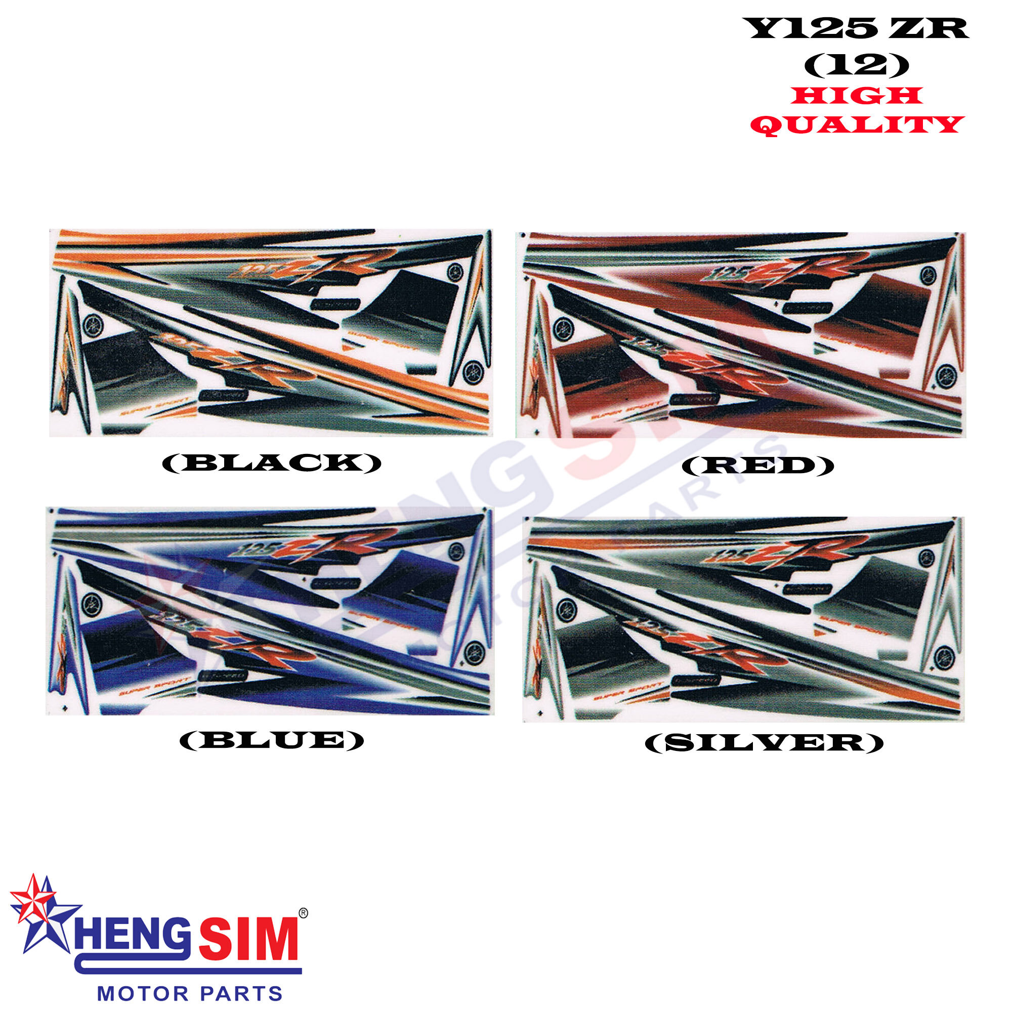 Y125 ZR (12) STICKER BODY STRIPE YAMAHA 125 125ZR | Lazada