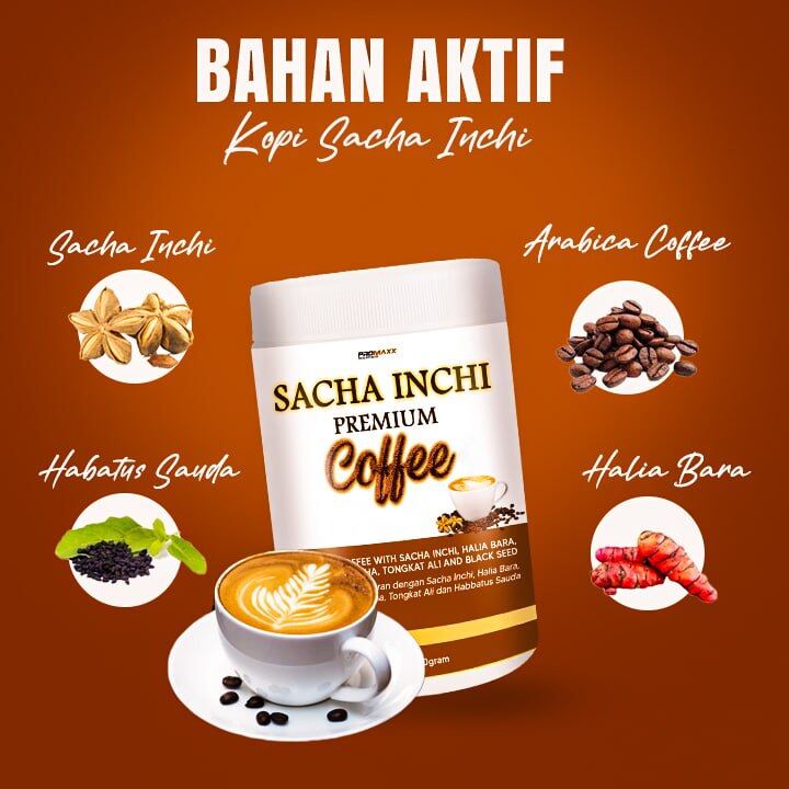 🔥HOT ITEM🔥KOPI SACHA INCHI PROMAX - PREMIUM COFFEE KOPI 100% ORI💥💥 ...