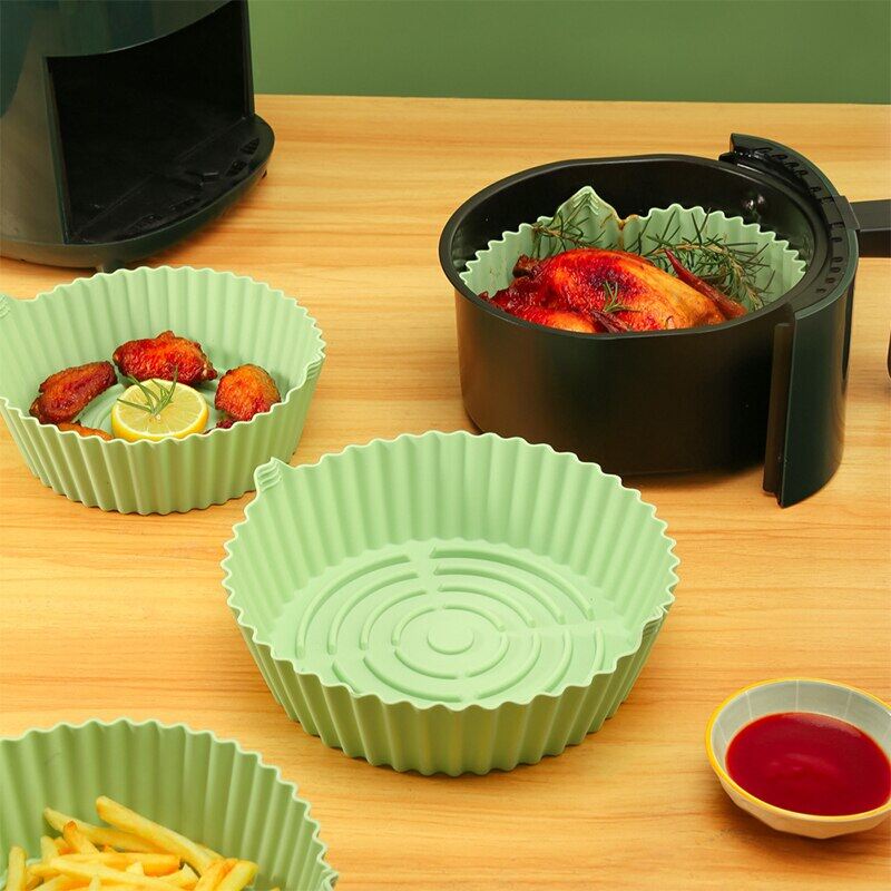 Silicone Air Fryers Oven Baking Tray Fried Chicken Basket Mat Air Fryer ...