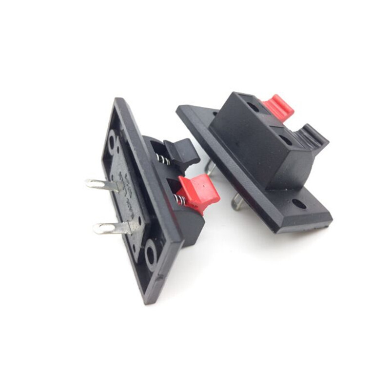 Hot 5 Pcs 2ตำแหน่ง Connector Terminal Push In Jack Spring Load Audio ...
