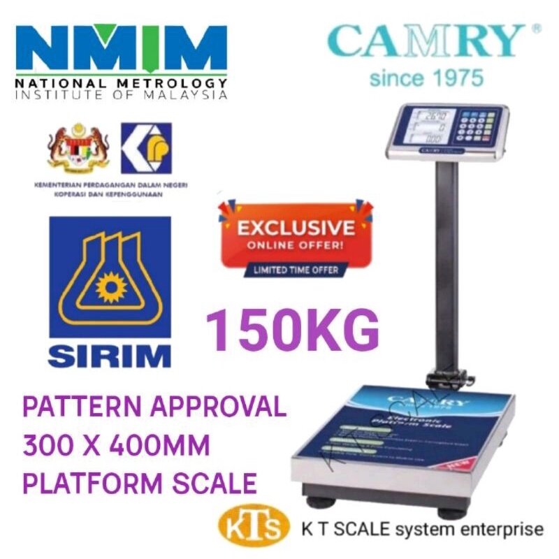 150kg CAMRY DIGITAL PLATFORM SCALE JC 62Z | Lazada