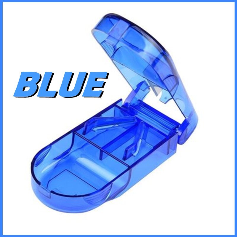 PORTABLE MEDICINE PILL CUTTER BOX/ PILL SPLITTER STORAGE/ TABLET ...