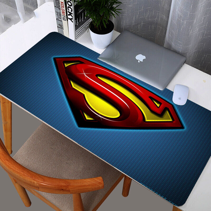Superman Logo 400x900x2mm Gaming Computer Keyboard Mouse Mat Perfect ...