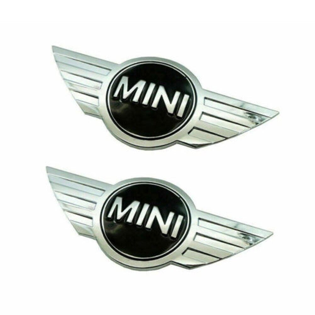 2PCS Auto Badge Logo Front Bonnet Rear Boot Chrome Metal Decor Emblem ...