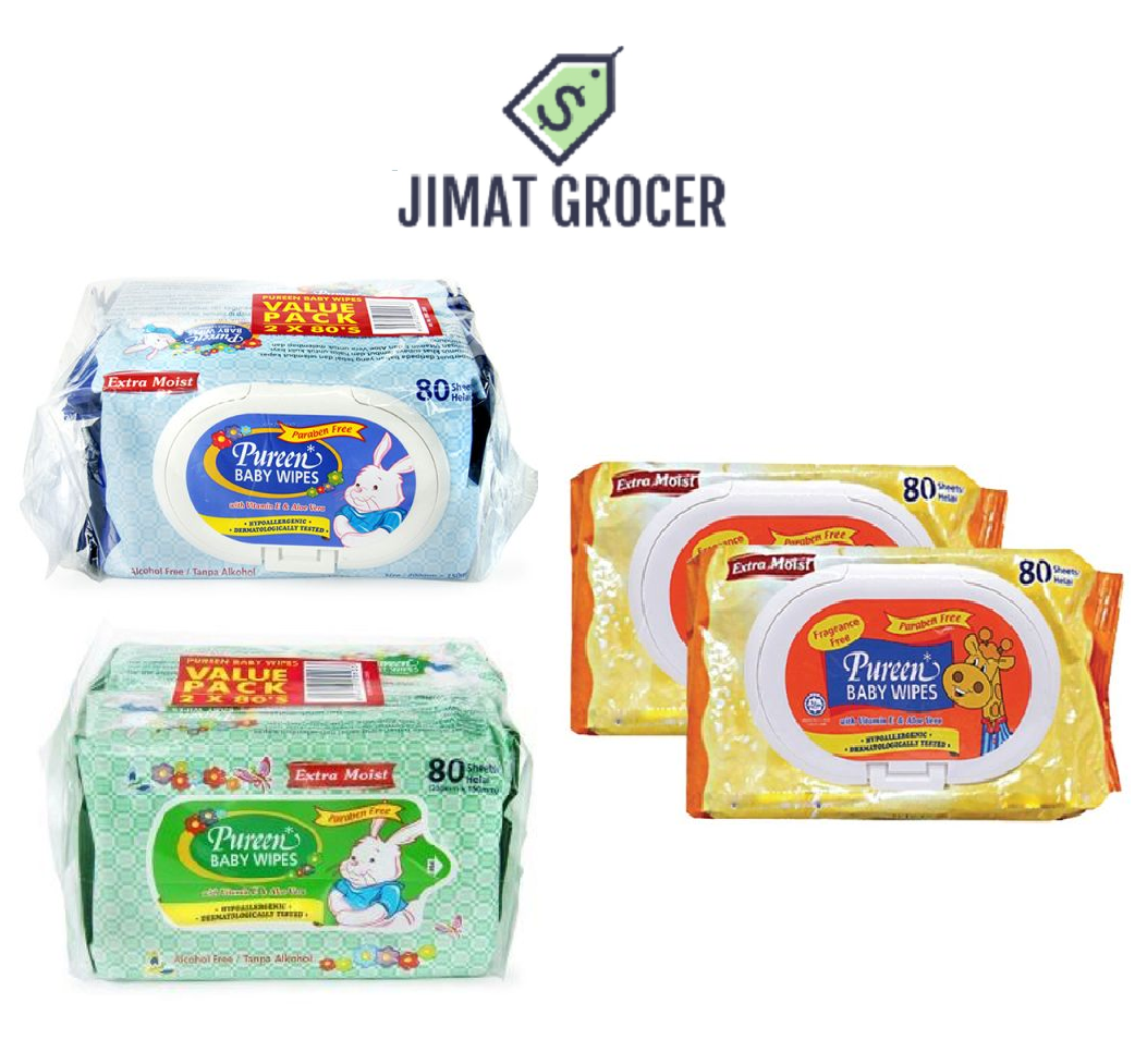 Pureen Baby Wipes / Wet Tissue Twin Pack 80's x 2 | Lazada