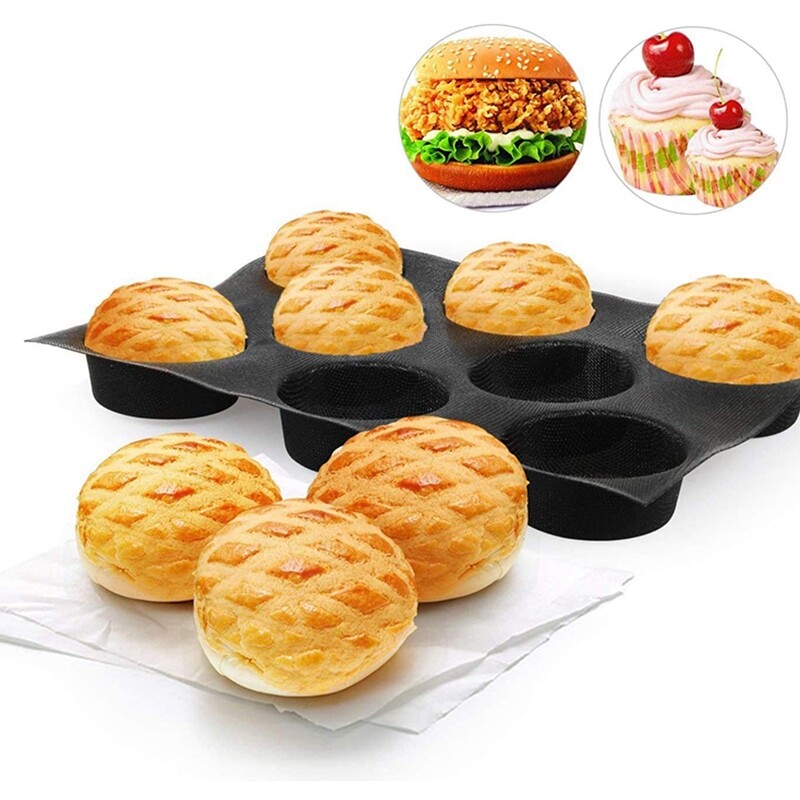 [COD][จัดส่งฟรี]2 Pack Silicone Hamburger Bread Forms,Perforated Baking ...