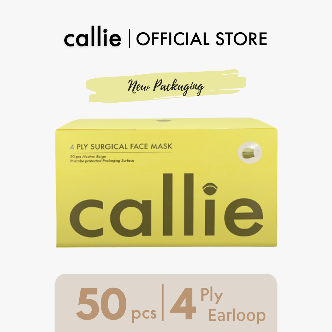 Callie 4 Ply Earloop Medical Face Mask - Neutral Beige (50 pcs) | Lazada