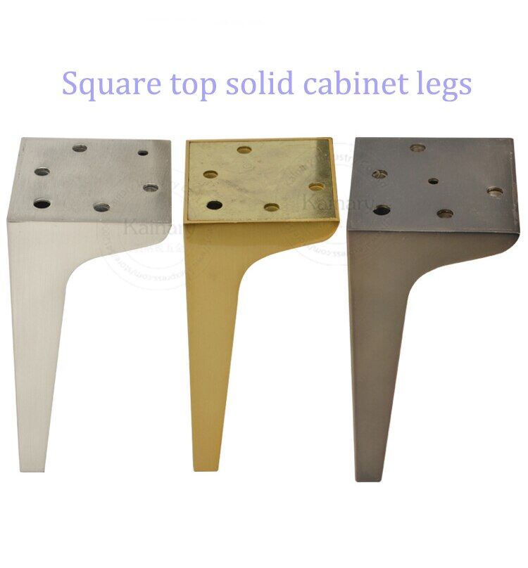 4Pcs Brushed Stainless Steel Gold Sofa Leg Furniture Foot Hardware ...