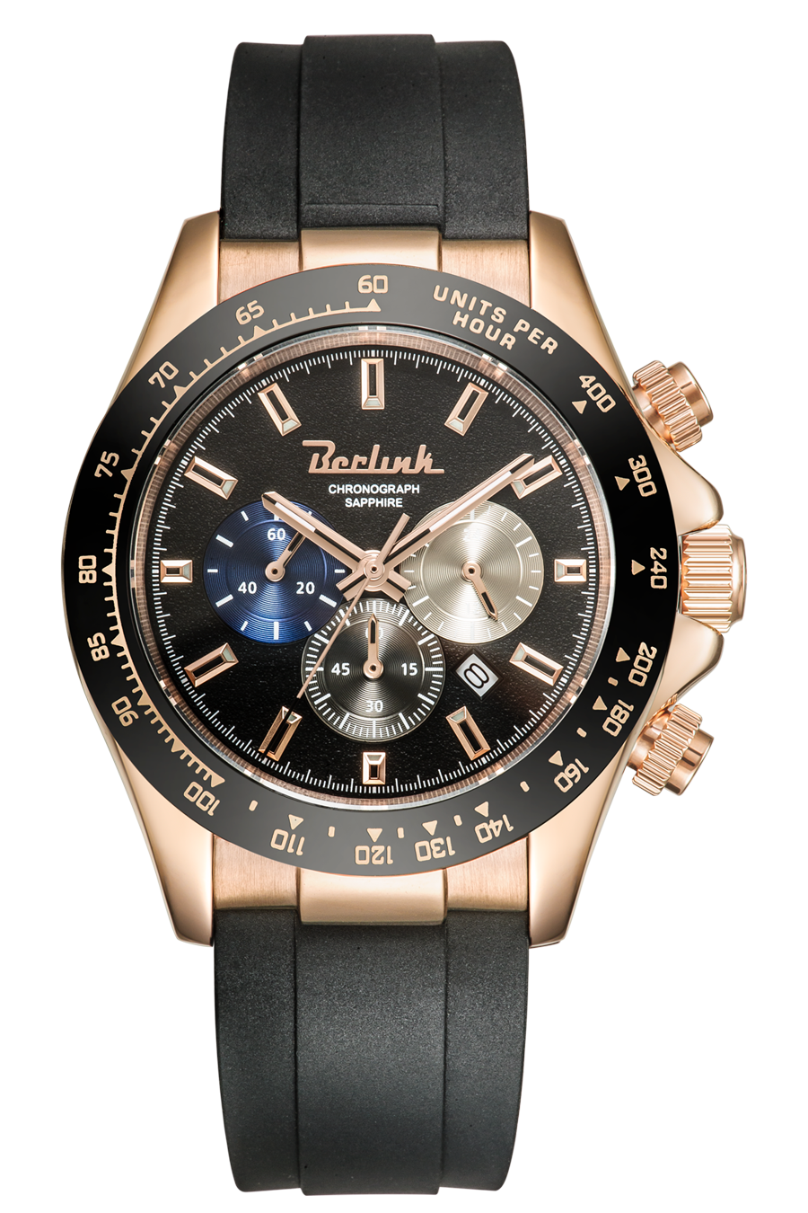 BERLINK CHRONOGRAPH WATCH Sapphire 100M Water Resistant 2 Years ...
