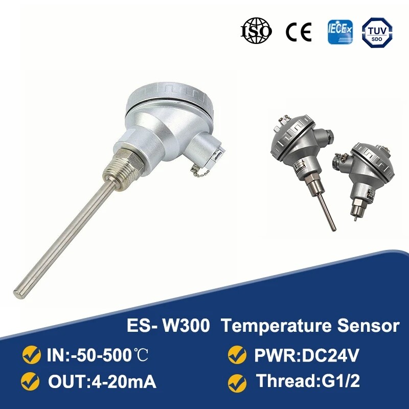 ESP-W300 4-20mA 0-5V 0-10V Pt100 Cu50อุณหภูมิ RTD Sensor -50-500 ℃ K J ...
