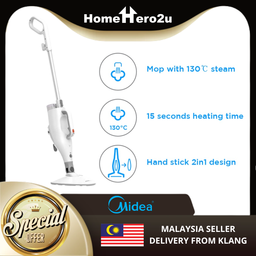 Midea MVC-SC20B Steam Mop With 1400W - Homehero2u | Lazada