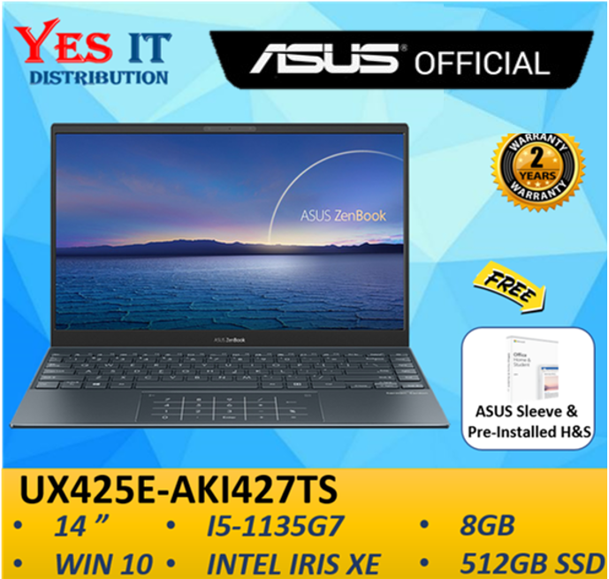 Asus ZenBook 14 UX425E-AKI427TS 14'' FHD Laptop Grey ( I5-1135G7, 8GB ...
