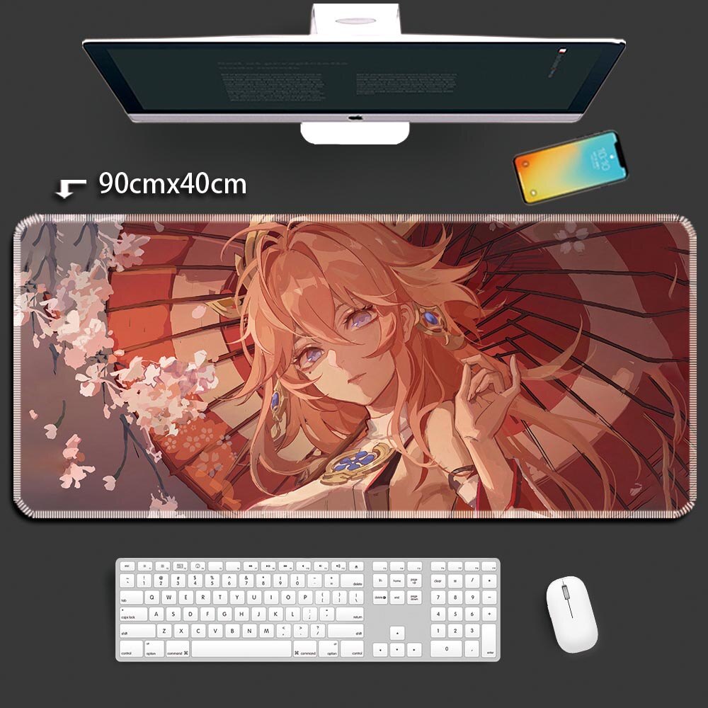 Shen He Albedo Shenhe Eula Genshin Impact mouse pad table mat Ganyu two ...