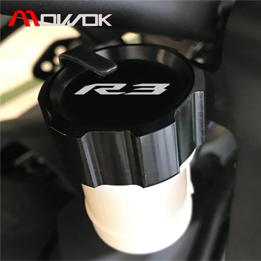 New Design CNC LOGO R3/R25 Rear Brake Fluid Reservoir Cover Cap blue ...