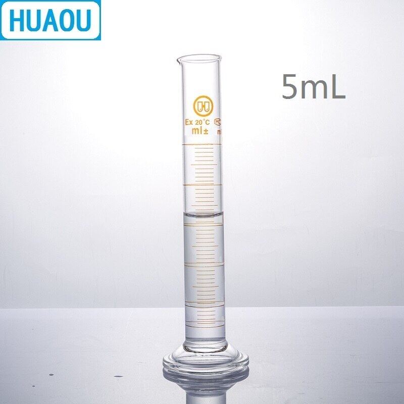 5mL Measuring Cylinder with Spout and Graduation with Glass Round Base ...