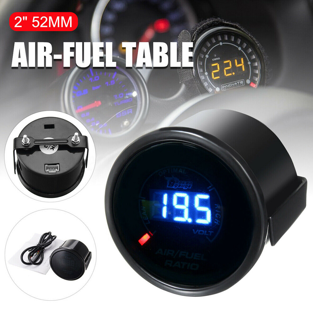 20LED Digital Analog Auto Oil Temperature Car AFR Monitor Instrument ...