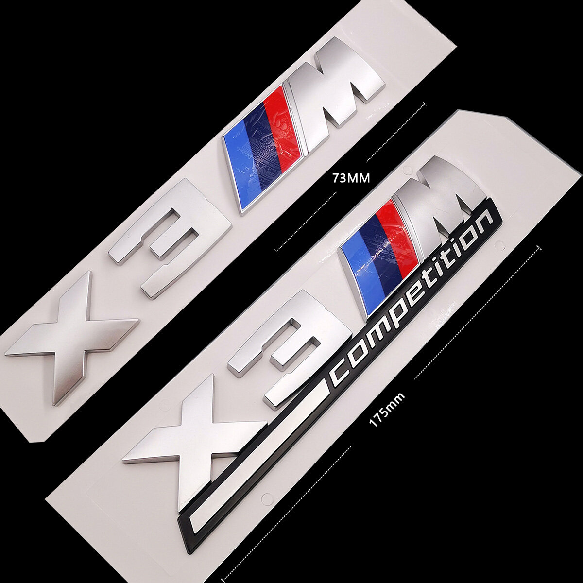 BOBO BMW M X3 Logo Auto Badge Emblem Trunk Emblem COMPETITION Bar ...