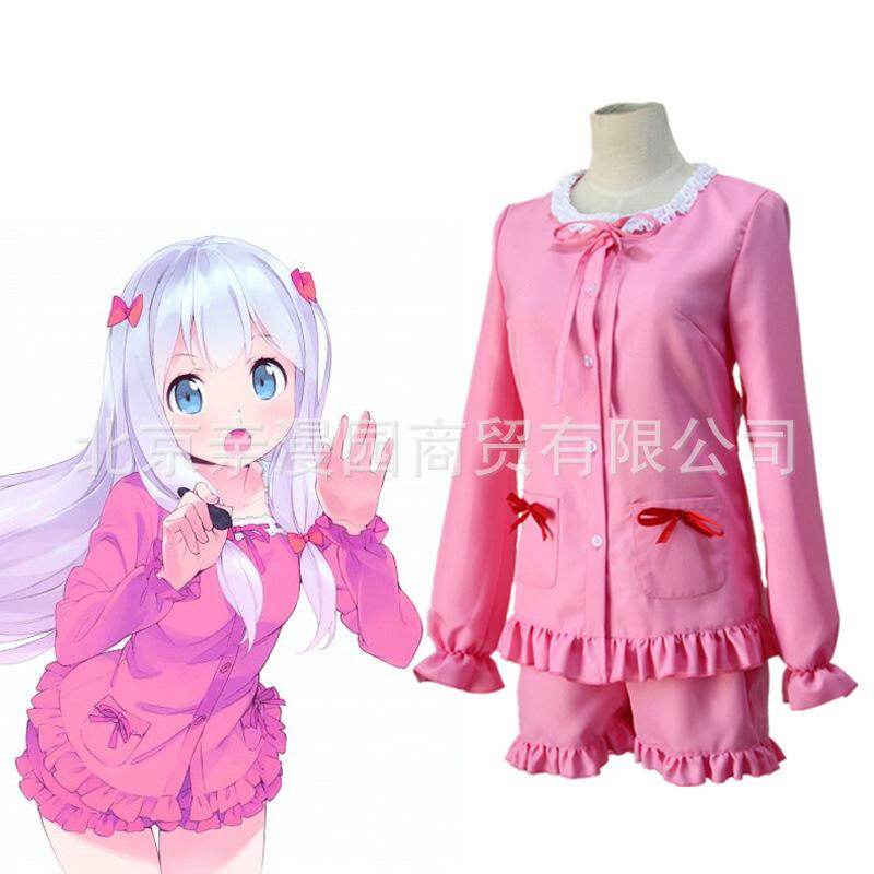 Eromanga sense cosplay custume izumi sagiri cosplay Pink pajamas Anime ...