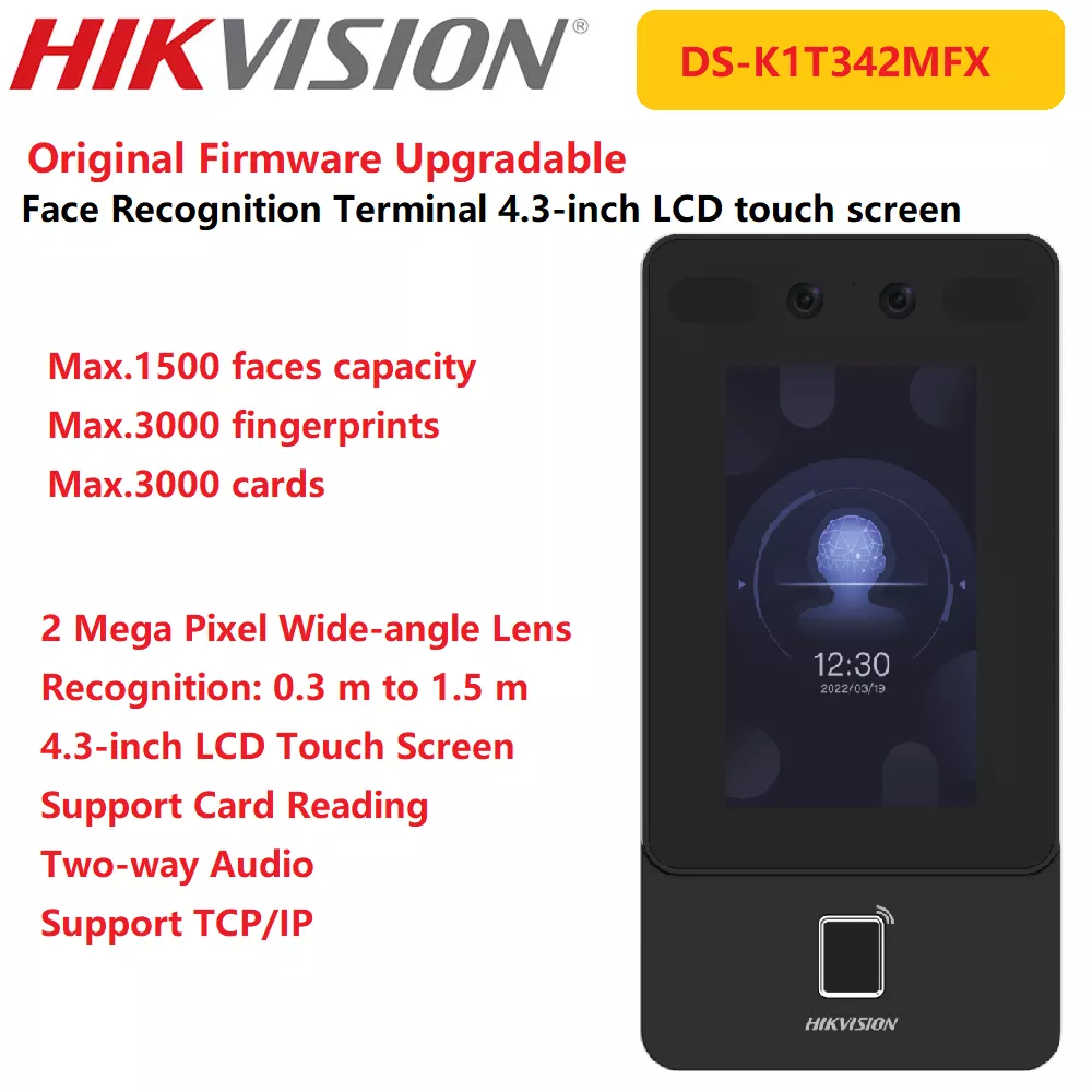 Hikvision DS-K1T342MFX 3 In 1 Face Recognition Access Control Terminal ...