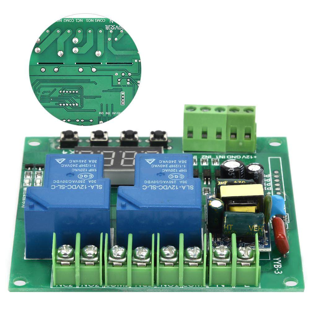 220V Motor Forward / Reverse Control Board Two Relay Delay Timing Cycle Module - MixASale